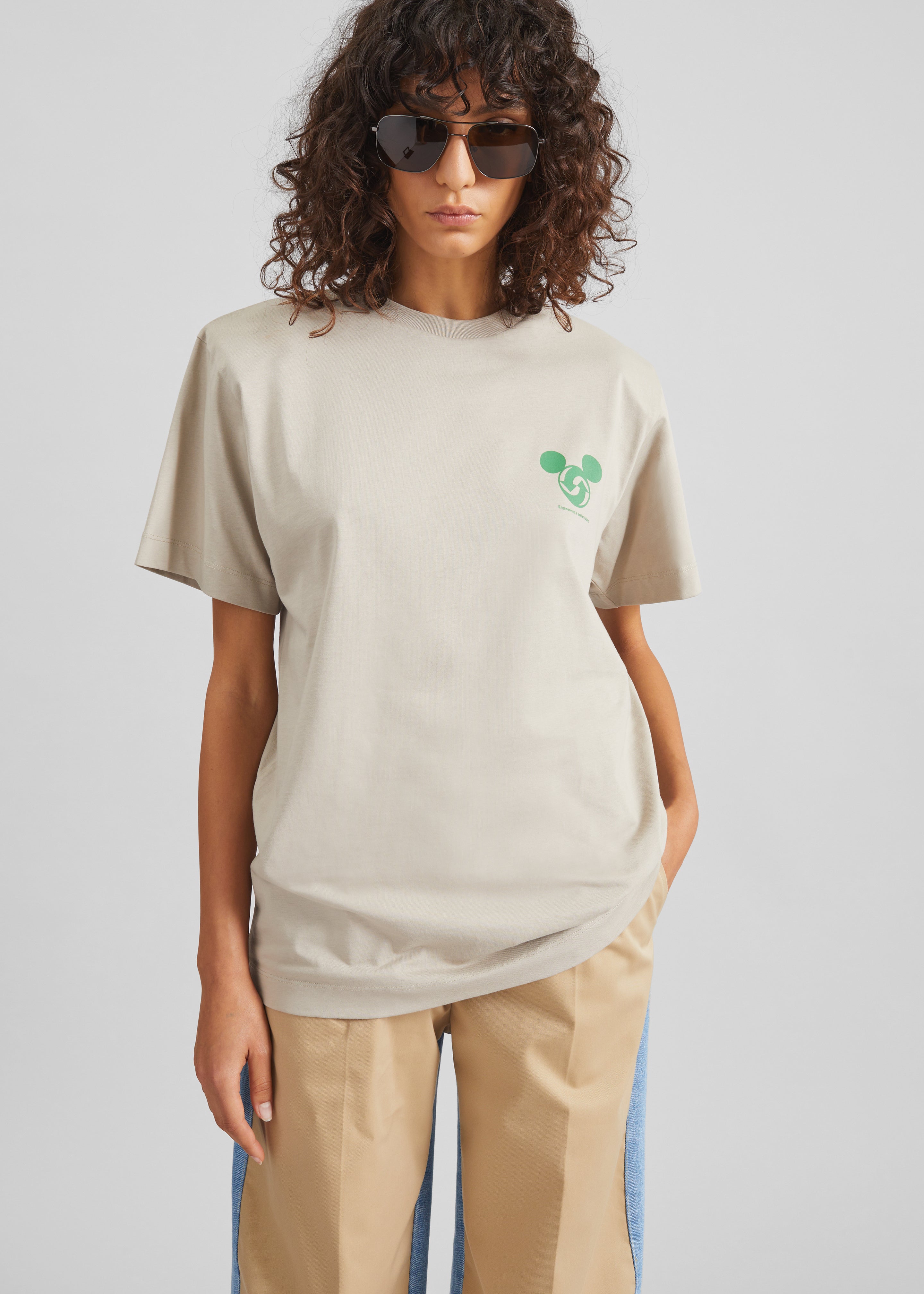 Bettter Upcycle Tee With Shoulder Pads - Grey – The Frankie Shop