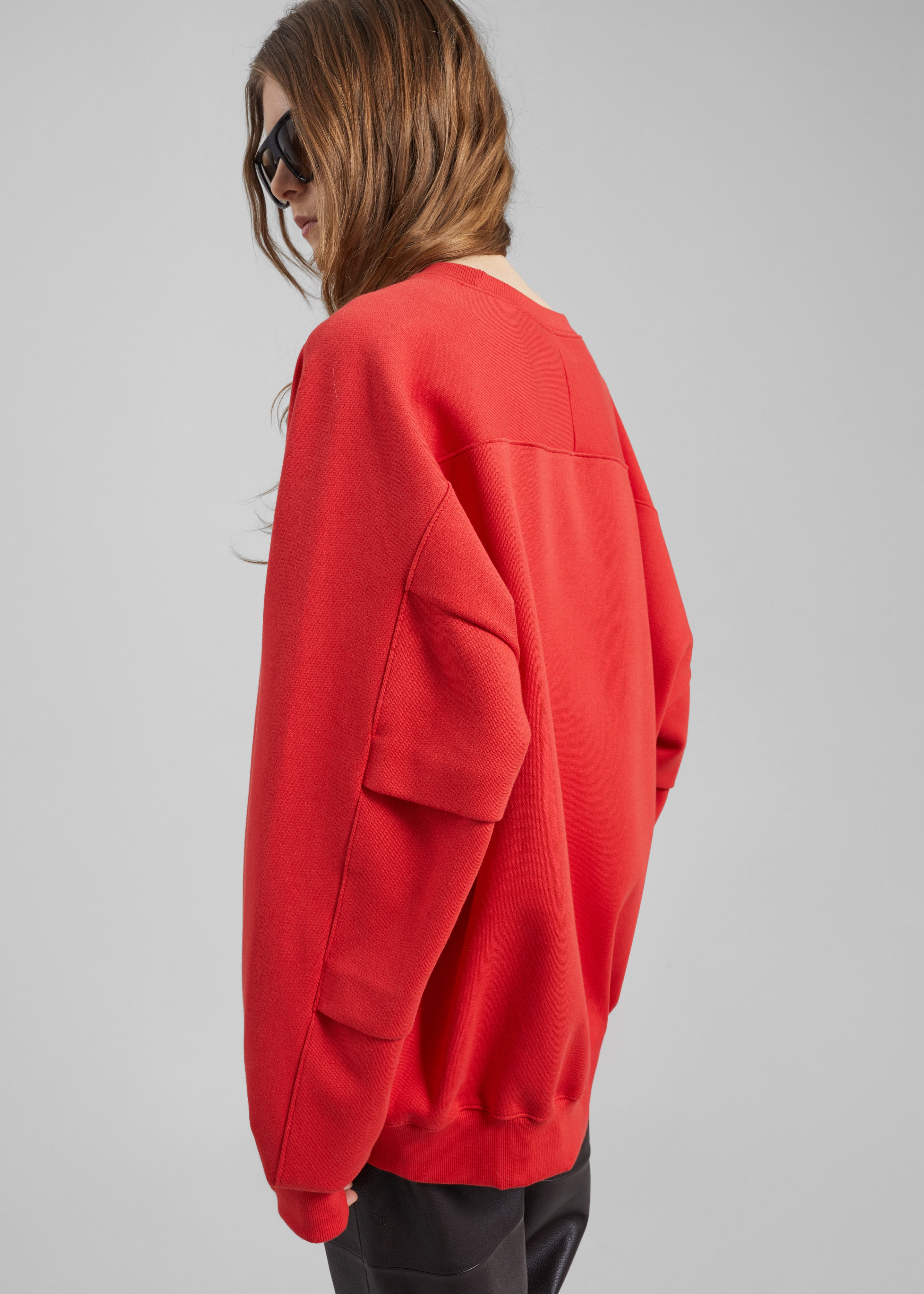 Lonay Balloon Sleeve Sweatshirt - Red – The Frankie Shop