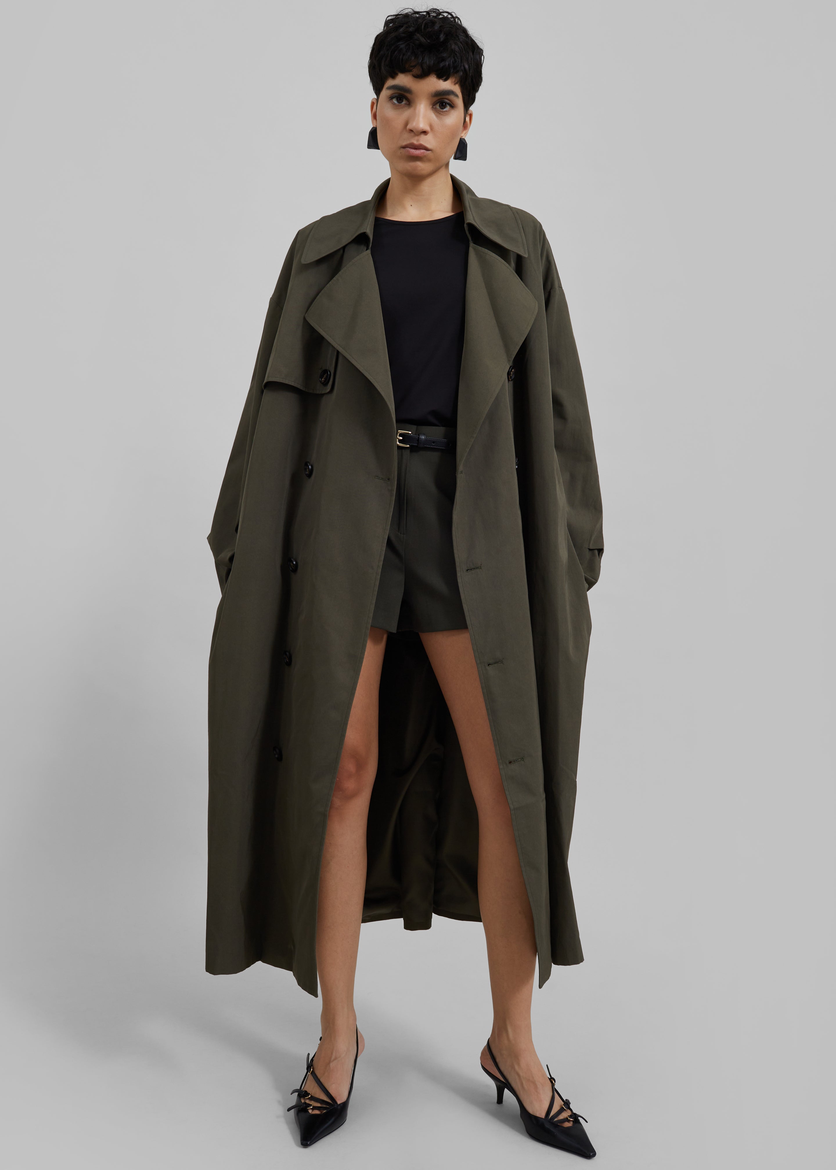Mavis Oversized Trench - Khaki – The Frankie Shop