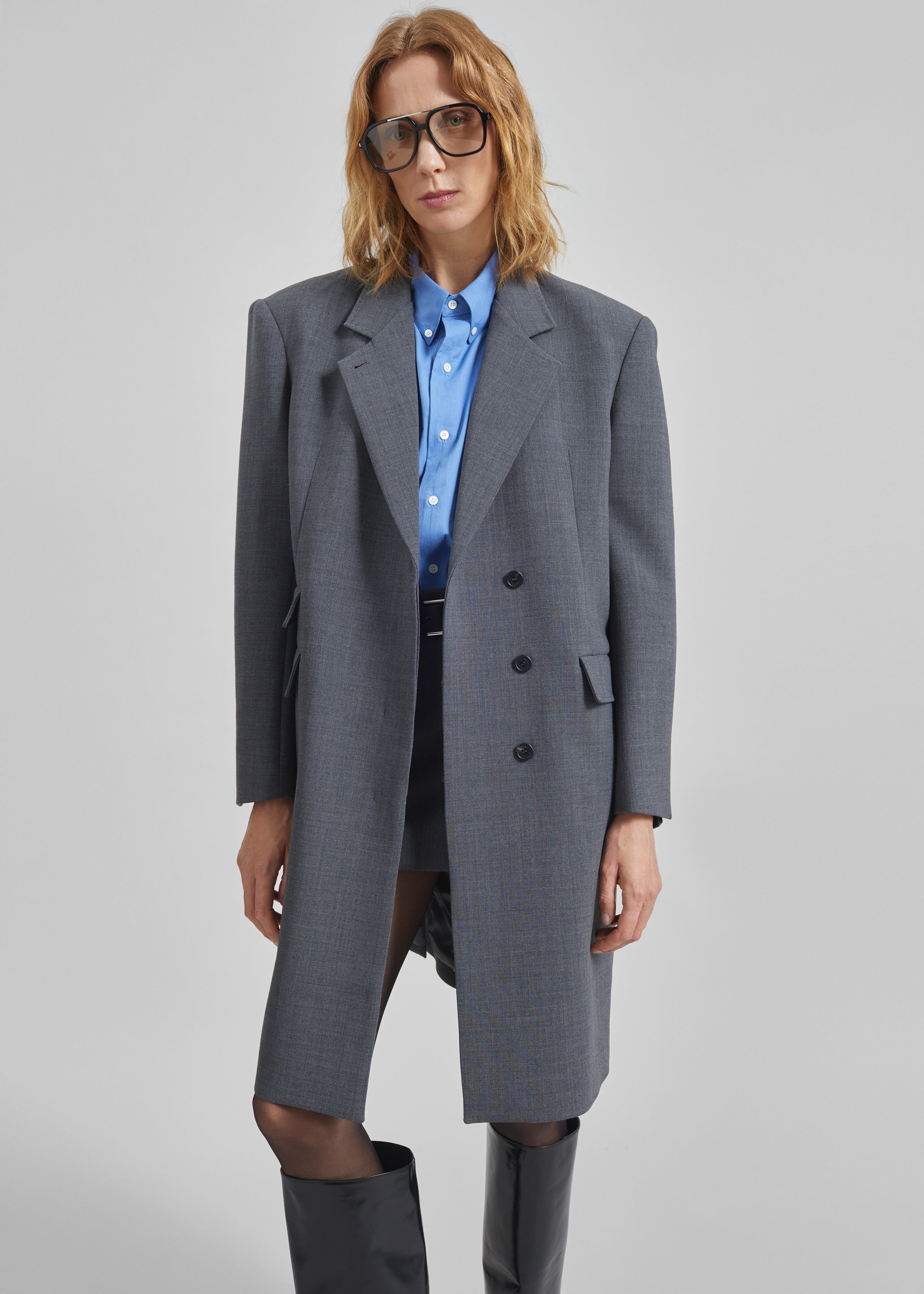 Orsta Wool Coat - Grey – The Frankie Shop